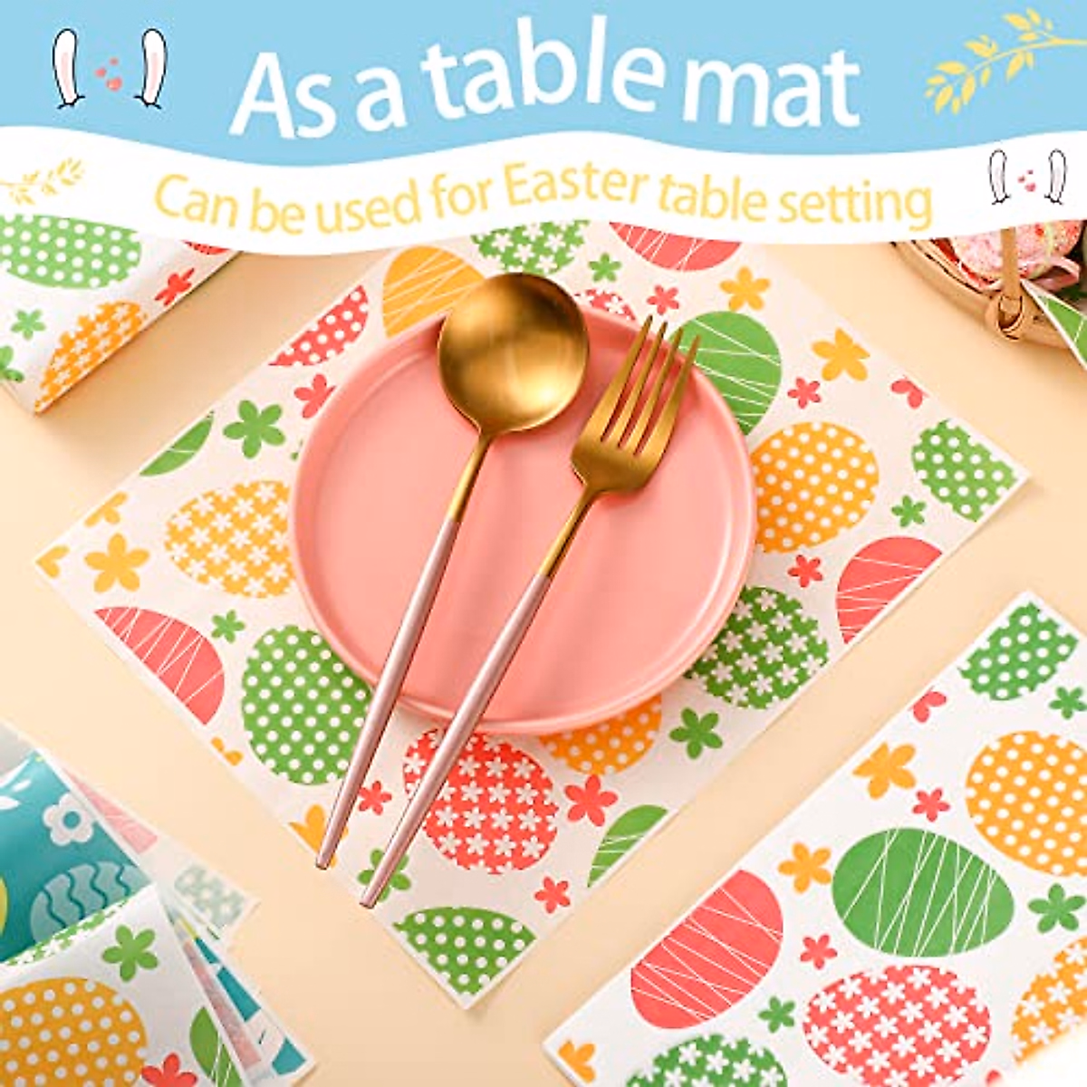 150 Pcs Easter Wax Paper for Food ,wrap Paper Sheets Sandwich Candy Cookies Wraps for Easter with Eggs Rabbit Flowers Pattern Waterproof Liner for Kitchen Handmade Food Easter Party Supplies