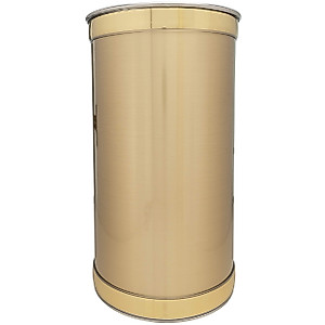 Stephanie Imports Made in USA 5-Gallon Sleek and Stylish Vinyl Mylar Waste Basket (13" X 11") (Metallic Gold)