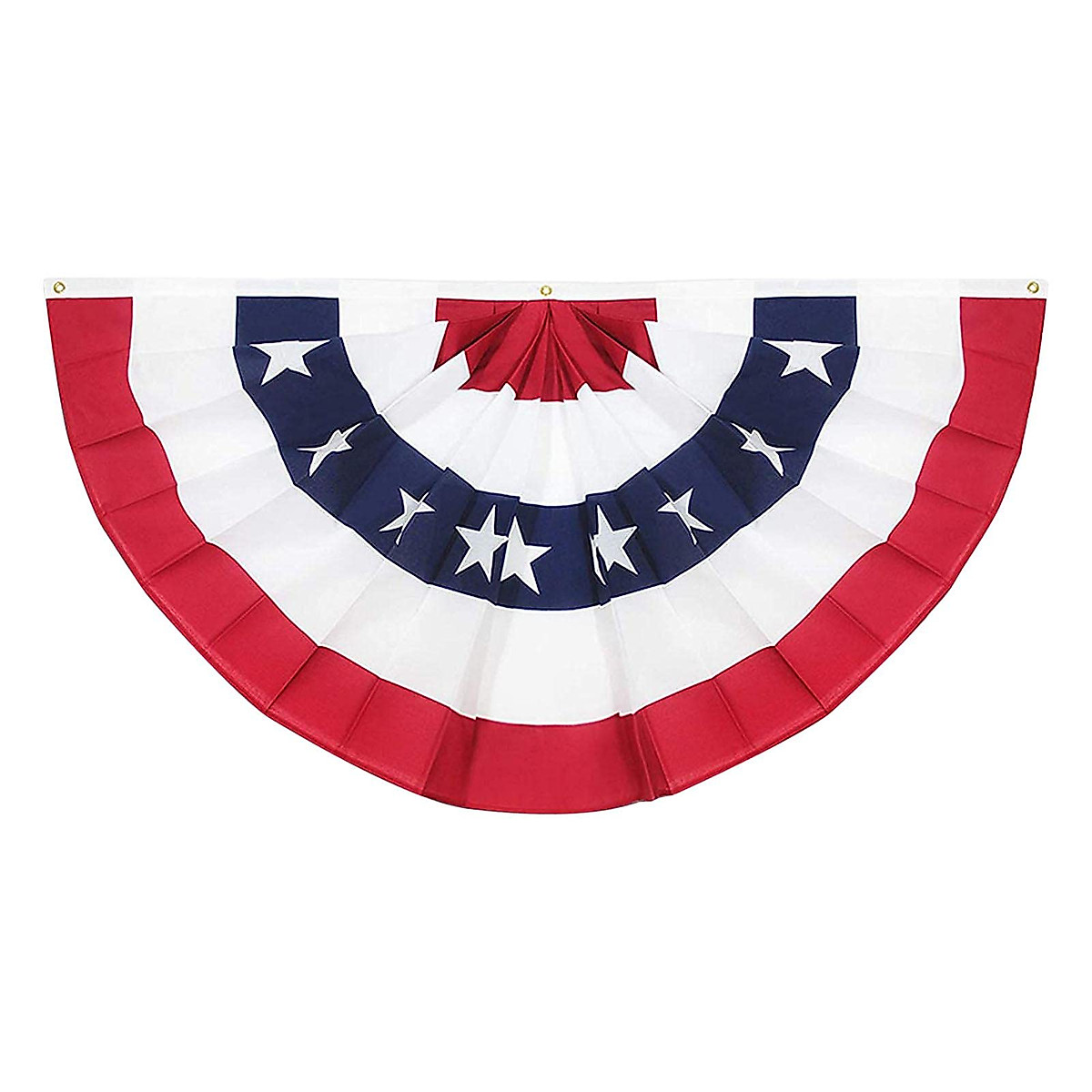 N/A/A USA Pleated Fan Flag, American Half Fan Banner, 4th of July Pleated Fan Flags American US Bunting Flag Stars and Stripes Flag Banner for Independence Day Memorial Day and Labour Day
