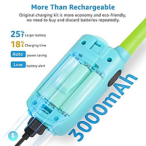 Walkie Talkies for Kids Adults Long Range Rechargeable 3 Pack, Drop Proof Walkie Talkies Toys Gifts for Girls Boys Age 3 5 6 8 9 12, USB Walkie Talkies for Outdoor Indoor Play Camping Birthday Party