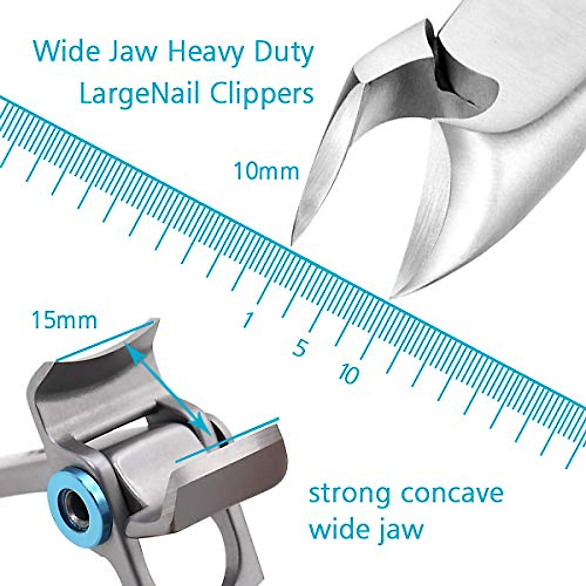 Thick Toenail Clippers, Large Nail Clippers for Podiatrist/Ingrown/Thick/Professional/Men/Seniors Toenail and Nail Surgical Grade Stainless Steel Toenail Trimmer Clipper