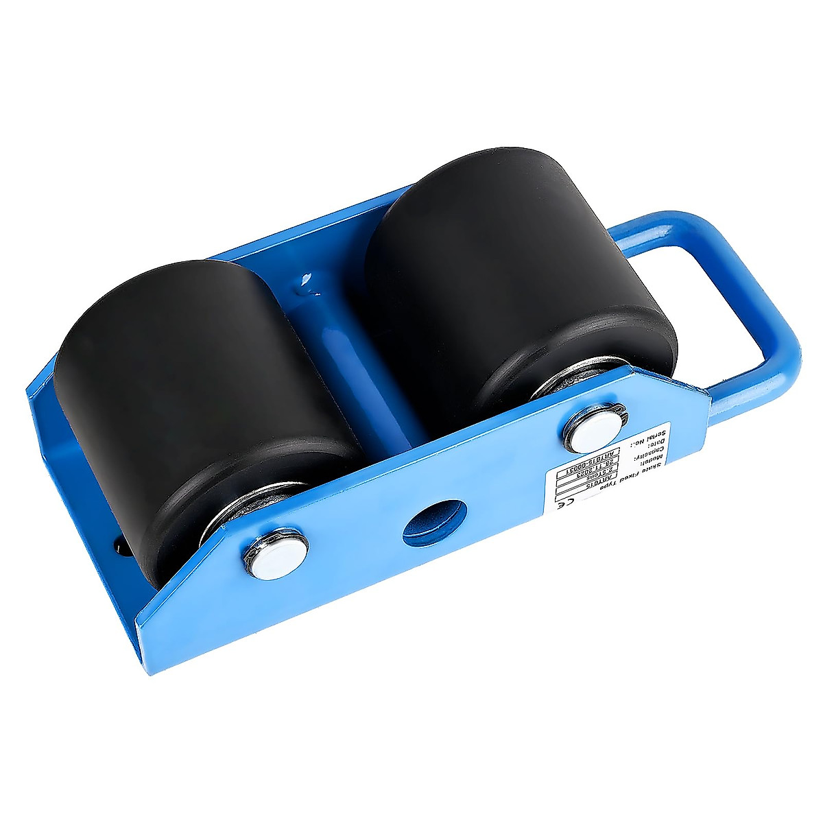 Amarite Fixed Machinery Skate for Moving Industrial Equipment, Heavy Duty 5500lbs/2.5t Capacity Machine Skates-Thicken Carbon Steel Construction,2 Nylon Roller & Rubber Surface Machinery Mover