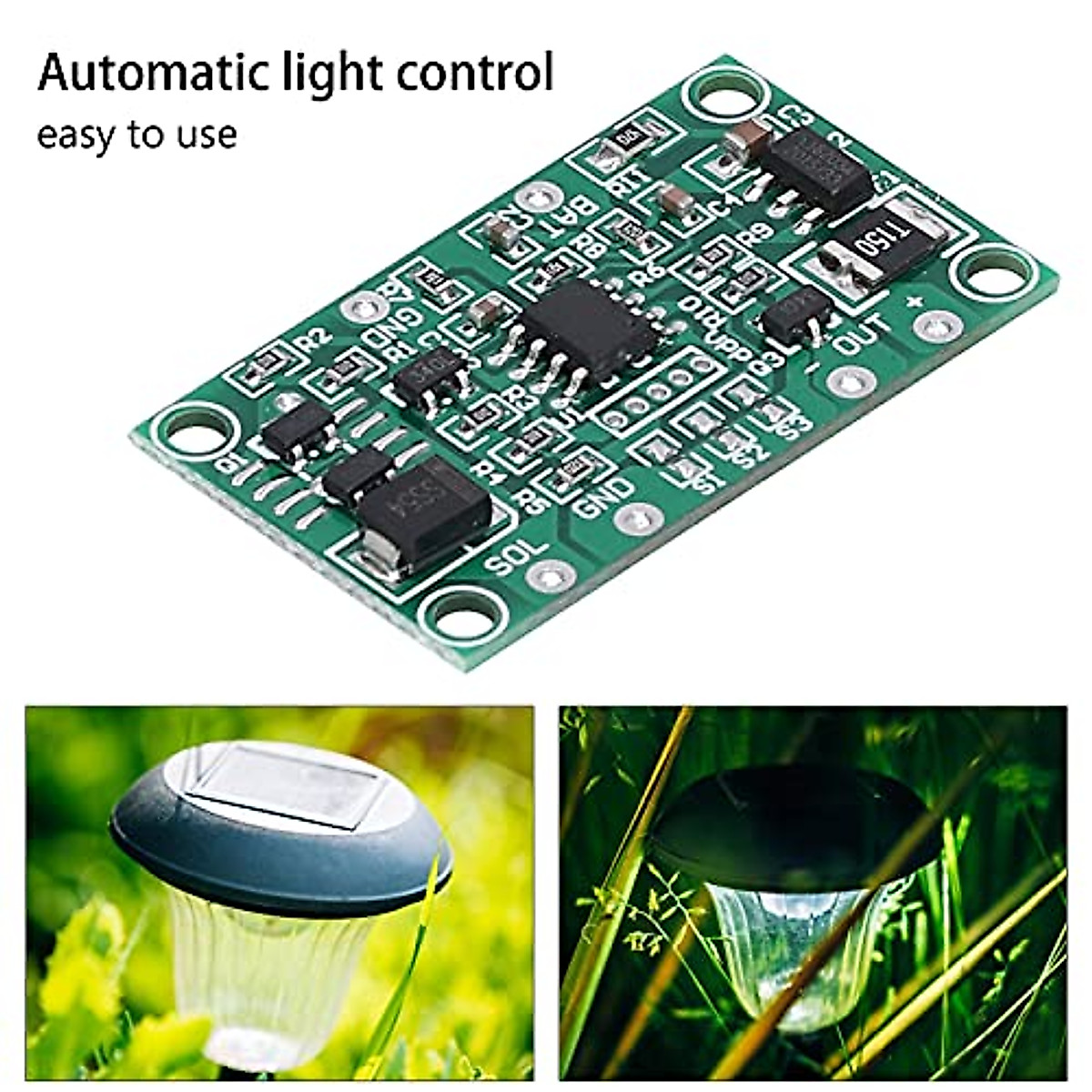3.2V 3.7V Lithium Battery Charging Controller Module Solar Controller Board Solar Panel Controller Module for 6V 12V
