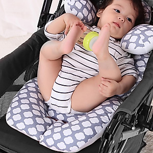 KAKIBLIN Stroller Cushion Toddler Car Seat Insert, Baby Stroller Pillow, Toddler Seat Pad Car seat Neck Support Cushion for Toddler (Cloud)