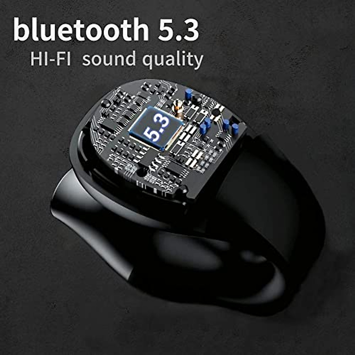 Tone Open Ear Headphones,Wireless Bluetooth Earbuds,Bone Conduction Headphones, Sport Earbuds,Bluetooth 5.3 Clip-on Earphones,Premium Sound, Noise Cancelling, 32 Hours Playtime with Case (Black)