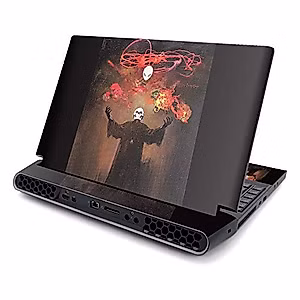 MightySkins Skin Compatible with Alienware Area-51M 17" (2019) - Skull King | Protective, Durable, and Unique Vinyl Decal wrap Cover | Easy to Apply, Remove, and Change Styles | Made in The USA