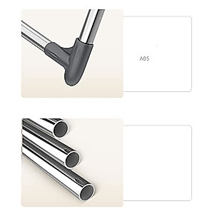 YIFEI2013-SHOP Folding Drying Rack Floor Drying Rack Folding Stainless Steel Indoor Home Balcony Outdoor Drying Quilt Lift Telescopic Rod Can Dry Shoes Design Collapsible Drying Rack