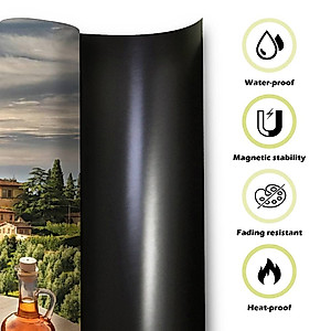 Dishwasher Magnet Cover Italian Pizza Against Villa Tuscany Italy Magnetic Refrigerator Stickers Decorative Appliance Cover Fridge Panels Metal Door Garage 23x26in