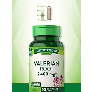 Nature's Truth Valerian Root Capsules | 2400mg | 90 Count | Non-GMO & Gluten Free Supplement
