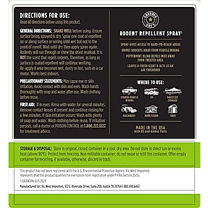 Grandpa Gus's Rodent Repellent Spray with Sprayer, Natural Peppermint & Cinnamon Oils Repel Mice and Stop Rats & Squirrels, 1 Gallon (Pack of 1)