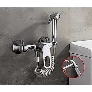 MINJING Bidet Faucets Bathroom Tap Bidet Toilet Sprayer Bidet Washer Mixer Shower Bidet Double Switch Hot and Cold Water