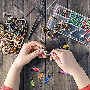 Duufin 300 Pieces Keychain Tassels Bulk Leather Tassels Pendant Colorful Keychain Tassel for DIY Craft Supplies, 60 Colors