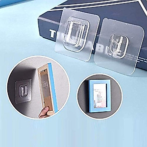 GTHT Double-Sided Adhesive Wall Hook 12 Pieces, Multi-Purpose Hooks for Hanging, Storage Shelf Strong Adhesive hooksNo Punching, Shelf with Hooks, Wall Hooks for Hanging