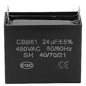 CBB61 Capacitor CBB61 Generator Capacitor, 24uf Starting Capacitor for 400/350/300/250VAC Brushless Gas and Diesel Generators