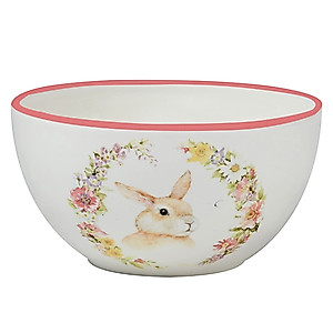 Certified International Easter Garden 26 oz. Ice Cream/Dessert Bowls, Set of 4 Assorted Designs, Multicolored