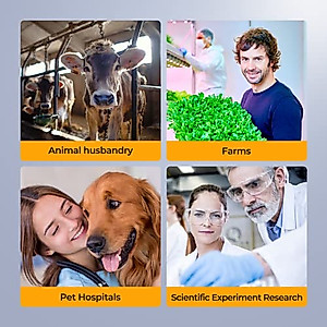 [Constant Temperature] Vabiooth Lab Trinocular Compound Microscope 40X-2500X Magnification with 7" Monitor 5MP E-Eyepiece,Adjustable Thermostat Mechanical Stage for Husbandry,Pet Hospital,Farms