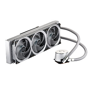 Cooler Master MasterLiquid ML360P Silver Edition Liquid Cooler, All-in-One (AIO) Liqiod Cooler, 360mm Radiator, 1 x 360mm PWM SF360R ARGB Fan, Integrated Fan Frame Design, Aluminum Pump Cover