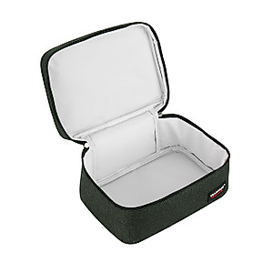 TEAMOOK Small Lunch Bag Mini Lunch Box Insulated Portable for Adults Men Women Work with Handle Black