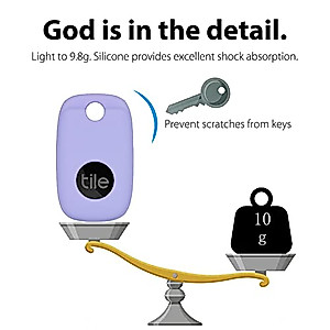 Silicone Case for Tile Pro 2022 with Keychains, 2 Pack Anti-Scratch Protective Cover with Carabiner (Pink/Purple)