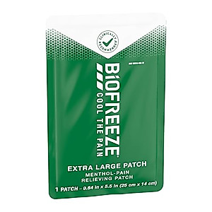 Biofreeze XL Patches Menthol Pain Relieving Patches (4/Box) 2 Sizes Up To 8 Hours Of Long Lasting Pain Relief Of Sore Muscles, Arthritis, Simple Backaches, And Joint Pain (Packaging May Vary)