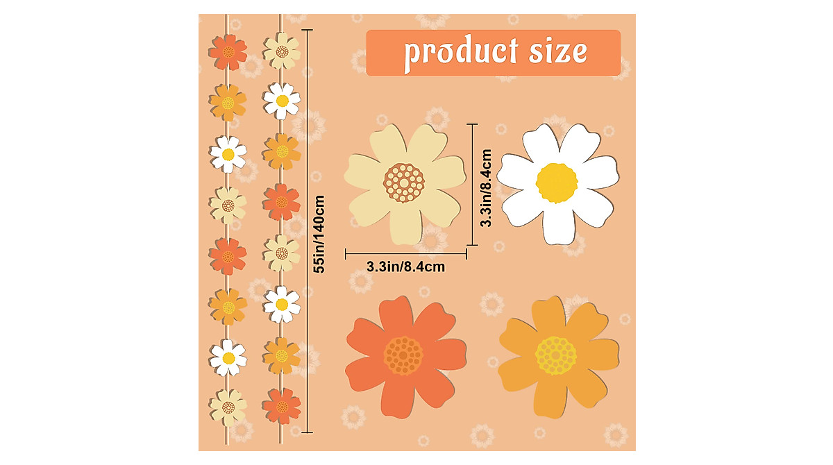Daisy Groovy Boho Party Banners & Retro Hippie Decor