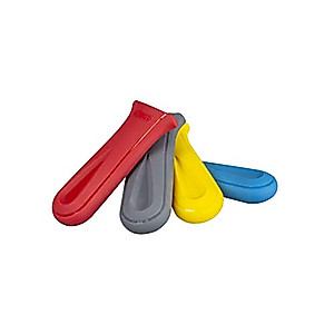 Lodge Deluxe Silicone Hot Handle Holder - Dishwasher Safe Hot Handle Holder Designed for Lodge Cast Iron Skillets 9 Inches+ w/ Keyhole Handle - Reusable Heat Protection Up to 550° - Red