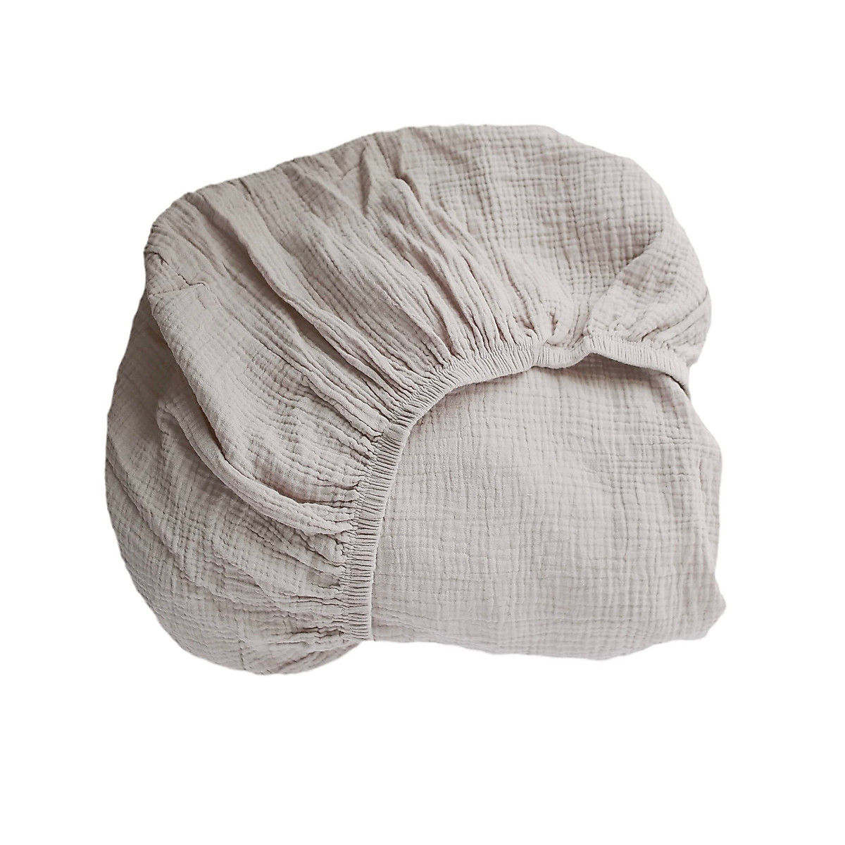 Marlowe & Co Cotton Muslin Crib Sheet, Fitted Crib Sheet for Baby Boy and Girl (Soft Gray)