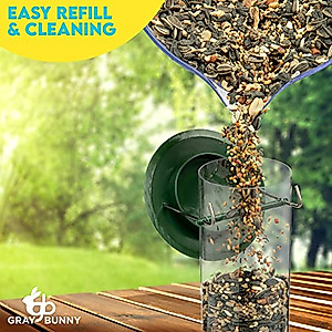 12 Inches Tube Bird Feeders for Outdoors Hanging, 4 Feeding Ports, Hard Plastic Bird Feeder Outdoor Weatherproof and 4 Inch Steel Hanger, Wild Bird Feeders, Finch Feeder, Bird Feeders Outside Hanging