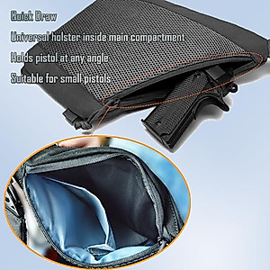 Crossbody Sling Bag, Anti Thief Conceal Carry Handgun Bag, Stealth Personal Pocket Bag Over Shoulder Backpack for Men Women