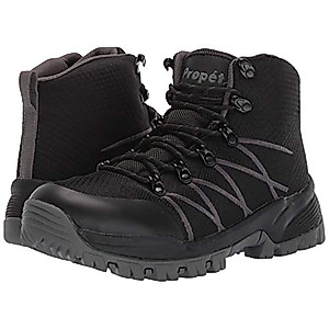 Propét Men's Traverse Hiking Boot, Black/Dark Grey, 09H 3E US