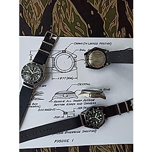 QM Men's Dive Watch US Special Forces UDT Military300M Outdoor Classical Vintage Super Light C3 Army SM8019 (SM8019ANOLOGO)