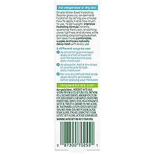 Simple Water Boost Hydrating Booster Sensitive Skin 1 oz