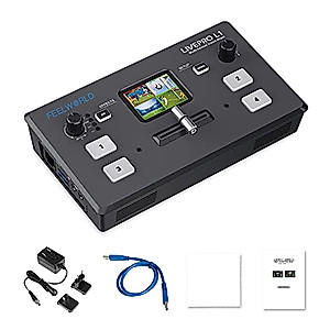 FEELWORLD LIVEPRO L1 4 x HDMI Inputs Multi Format Video Mixer Switcher USB 3.0 Output Real Time Live Streaming Multi Camera Production