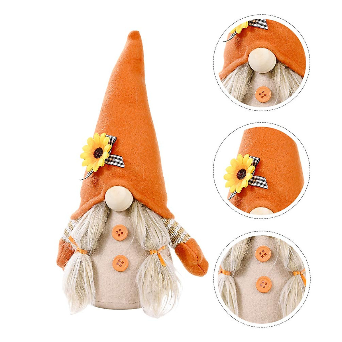 Sunflower Garden Gnome Spring Summer Plush Dwarf Decorations Scandinavian Tomte Swedish Doll Tiered Tray Ornaments for Home Decor Girl