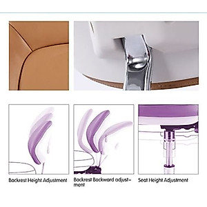 DOC.ROYAL Medical Luxury Dentist's Mobile Chair Doctor's Stools with Backrest Armrest PU (Blue)