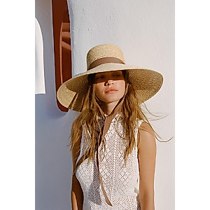 Lack of Color Women's Paloma Wide-Brimmed Straw Sun Hat (Small, Natural)