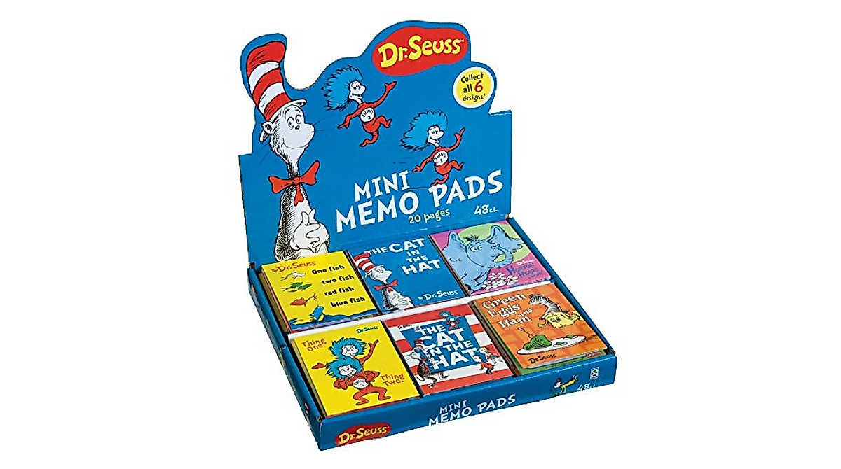 Raymond Geddes Dr Seuss Stationery Set with 48 Mini Memo Pads & 50 ...