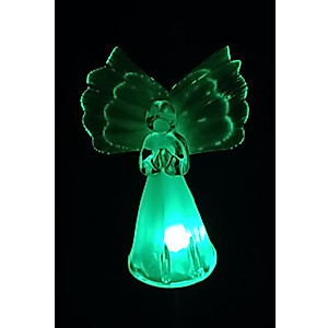 Starry Illuminate 1 PCS Solar Color Changing Style Garden Stake Light Pathway Stake Light (Fiber Wings Angel), Clear