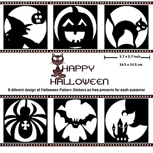 Antner Pumpkin Carving Tools Kit, 4 Pieces Heavy Duty Stainless Steel Carving Tools Set and 6 Pieces Halloween Pumpkin Carved Stencils Stickers