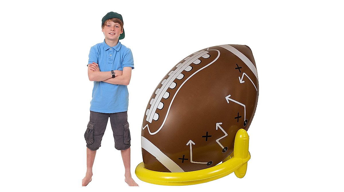 Giant Inflatable Football with Tee Set for Gameday & Parties