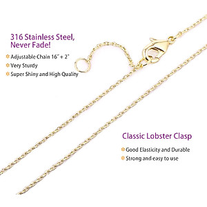 UMAGICBOX Personalized Dainty Name Necklace 18K Gold Plated Stainless Steel Custom Engraved Nameplate Pendant Jewelry Customized Birthday Mother Christmas Day Gifts for Women Girls Teen Kids Daughter