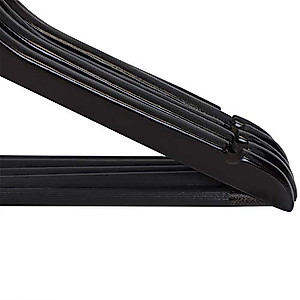 Sunbeam Sturdy 5-Pack Wooden Non-Slip Suit Hangers with Pant Bar