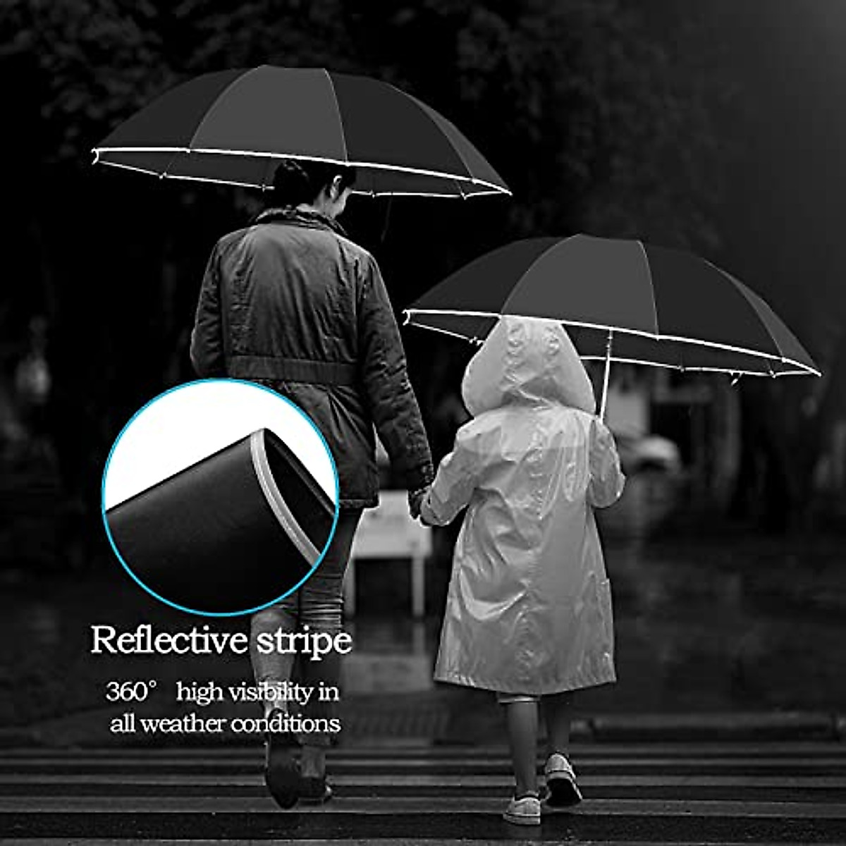 UVANTI Umbrella Windproof Travel Umbrellas - 10 Ribs Wind Resistant Compact Light Small Mini Upside Down Inverted Folding Reverse Strong Portable - Car Backpack Purse Umbrellas for Rain - Men Women