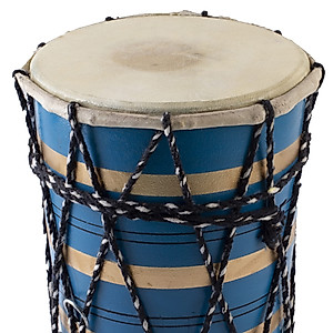 Handmade Wooden & Leather Classical Indian Folk Tabla Drum Set Hand Percussion Drums World Musical Instruments Punjabi Dhol Dholak Dholki 8 x 6 Inches Fun Birthday Housewarming Gift Ideas