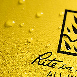 Rite in the Rain Weatherproof Hard Cover Notebook, 4 3/4" x 7 1/2", Yellow Cover, Field Pattern (No. 350F), 7.5 x 4.75 x 0.625