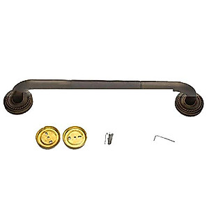 CRODY Bath Wall Attachment Handrails,Grab Bar Rails Bathroom Grab Bar, Wall-Mounted Straight Hair Towel Rack, Sturdy Brass Shower Safety Handle for Bathtub, Toilet, Bathroom, Kitchen