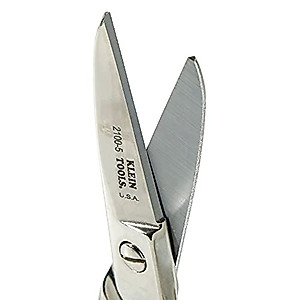 Klein Tools 2100-5 Electrician Scissors for Heavy-Duty Cutting, Corrosion Resistant, 5-1/4-Inch