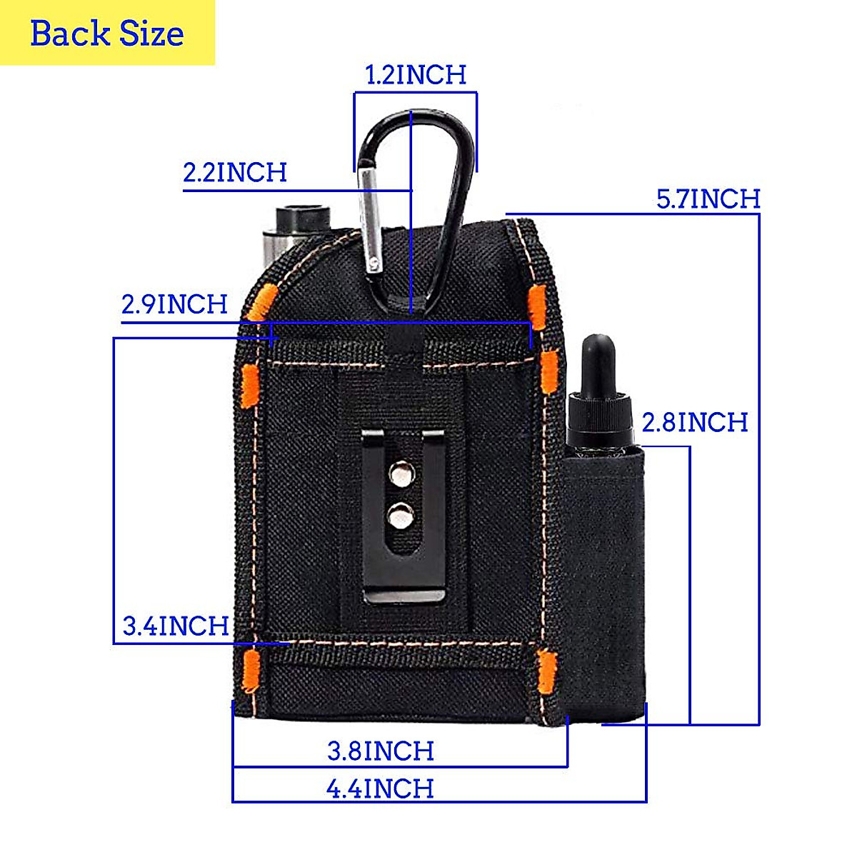 Vape Mod Carrying Bag with Straps, Vapor Case For Box Mod, Tank, E-juice, Battery - Best Vape Portable Travel to Keep Your Vape Accessories Organized [CASE ONLY]