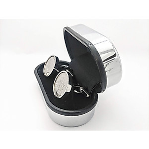 Worldcoincufflinks Rhodium Plated Birthday/Anniversary For Men 1973 Genuine in Silver Box