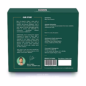 VAHDAM, Butterfly Pea Flower Tea Bags (40 Pyramid Tea Bags) Vegan, Non-GMO | Delicate & Earthy | Direct From Source - Plant Based Biodegradable Tea Bags | Brew Iced Tea, Cooking, Mocktails & Cocktails